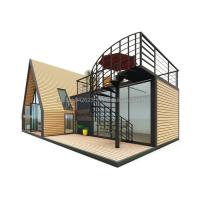 China Modern Design Triangle Combined Flat Pack Steel and Wooden Container House Expandable for Outdoor Application 20ft or 40f for sale