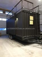 China 20ft Flat Pack Container Modern Design Steel Prefabricated Mobile Home Coffee Bar Shop with Terrace and Outdoor Application for sale