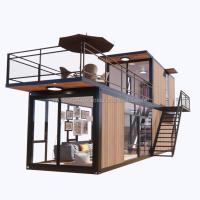 China 3 Bedroom Modular Prefab Container House Modern Design Steel Wall Panel Wooden Color Expandable Prefabricated for Living for sale