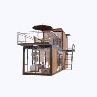 China 3 Bedroom Modular Prefab Container House Modern Design Steel Wall Panel Wooden Color Expandable Prefabricated for Living for sale