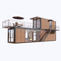 China 3 Bedroom Modular Prefab Container House Modern Design Steel Wall Panel Wooden Color Expandable Prefabricated for Living for sale
