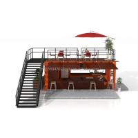 China Double-Story Prefab Container House for Mall Boba Style 50/75/100mm Wave Sandwich Panel Wall and Modern Design Terrace for sale