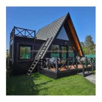 China Main Structure Galvanized Steel Square Tubes Modern Triangle Outdoor House Designed with Sandwich Panel Material for Shop for sale