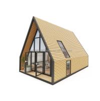 China Main Structure Galvanized Steel Square Tubes Modern Triangle Outdoor House Designed with Sandwich Panel Material for Shop for sale