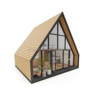 China EU Modern Triangle Steel Structure Flat Pack Container House Design for Wooden House within 20ft or 40ft Mall Application for sale