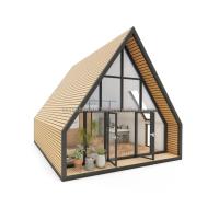 China EU Modern Triangle Steel Structure Flat Pack Container House Design for Wooden House within 20ft or 40ft Mall Application for sale