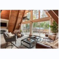 China Customized Color Steel Frame Modern Luxury Design Prefabricated Wooden Garden Chalet Tiny Modular Prefab Houses Villa for Shop for sale