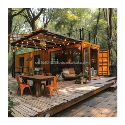 China 20ft Mobile Home Garden Studio Prefabricated Customizable Steel Container House with Wall 50/75/100mm Wave Sandwich Panel for sale