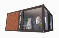China Galvanized Steel Bending Expandable Container Mobile Shop Clothing Showroom with Aluminum Alloy Windows and Modern Design for sale