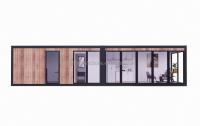 China Resort Hotel Accommodation Made of Galvanized Steel Square Tubes and Modern Wooden Materials in Flat Packaging Containe for sale