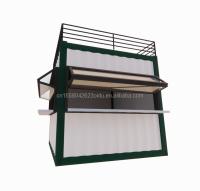 China Wall 50/75/100mm Wave Sandwich Panel 20ft/40ft Prefabricated Mobile Bar Customizable 10 FT Modern Prefab Tiny Shop for sale