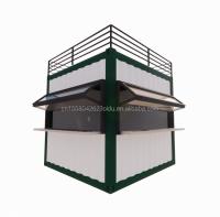 China Wall 50/75/100mm Wave Sandwich Panel 20ft/40ft Prefabricated Mobile Bar Customizable 10 FT Modern Prefab Tiny Shop for sale