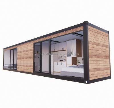 China EU 40ft Prefabricated Living Room Container Room with Aluminum Alloy Windows and Galvanized Steel Square Tubes for sale