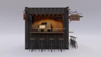 China Customized Color 10ft 20ft Prefabricated Steel Home Tiny City Shop Container Mini Bar Store Ice Cream Summer City Curbside Drinks Beverages for sale