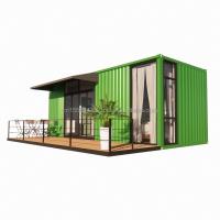 China Wooden 20ft Container Office Steel Structure Frame Welded Flat Packaging Container House Garden House for sale
