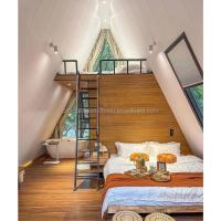 China Modern Triangle Houses Kit Homes Modular House Container House A Frame Wooden Camper Hotel Home with Customized Color for sale