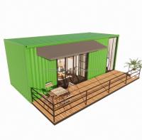 China Wooden 20ft Container Office Steel Structure Frame Welded Flat Packaging Container House Garden House for sale