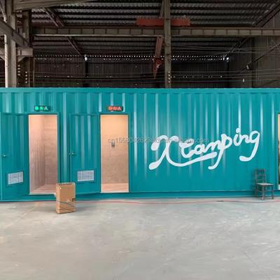 China 40 FT Expandable Steel Prefabricated House for Customizable Mobile Container Store Wall 50/75/100mm Wave Sandwich Panel for sale
