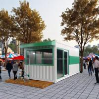 China 40 FT Expandable Steel Prefabricated House for Customizable Mobile Container Store Wall 50/75/100mm Wave Sandwich Panel for sale
