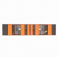 China 40FT Container Apartment Modular Finished Wooden Houses Customized Color Independent Student Apartment Prefabricated House for sale