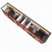 China 40FT Container Apartment Modular Finished Wooden Houses Customized Color Independent Student Apartment Prefabricated House for sale