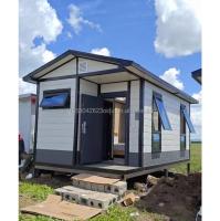 China Modern Design Sandwich Panel Door Modular Mobile House in European Union with 20 Ft Prefabricated Flat Packaging Container for sale