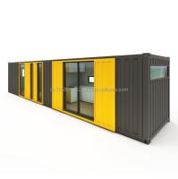 China Steel frame Galvanized Steel Bending 180g 40FT Container Modular Wooden House Prefab Houses for sale