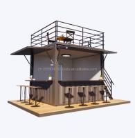 China Outdoor Application Prefabricated Steel Restaurant Container Store with Modern Design and Aluminum Alloy Windows 20ft or 40ft for sale