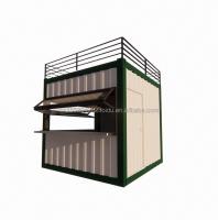 China Outdoor Tiny Home 10ft Prefabricated Steel Sentry Box Container Guard House with 50/75/100mm Wave Sandwich Panel Wall for sale