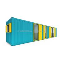 China Steel frame Galvanized Steel Bending 180g 40FT Container Modular Wooden House Prefab Houses for sale