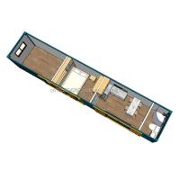 China Steel frame Galvanized Steel Bending 180g 40FT Container Modular Wooden House Prefab Houses for sale