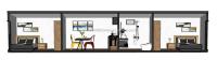 China Galvanized Steel Bending 180g and Aluminum Alloy Windows 40ft Modern Design Prefabricated Wooden Container House for Hotel Shop for sale
