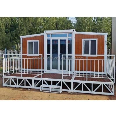 China EU Wooden 2 Bedroom Modular Prefab Houses with Modern Design and Galvanized Steel Square Tubes Expandable Container House for sale
