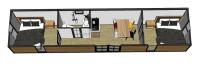 China Galvanized Steel Bending 180g and Aluminum Alloy Windows 40ft Modern Design Prefabricated Wooden Container House for Hotel Shop for sale