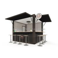 China Modern Design Style 10 ft 20 ft Mobile Bar Prefabricated House Container Store Outdoor Steel Sandwich Panel Coffee Shop for sale