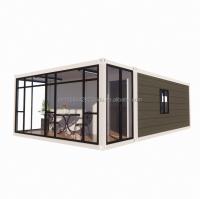 China Steel Structure Frame Welded EU Luxury 20FT Combination Flat Packaging Container 2 Bedrooms Family Residential Mobile Home for sale