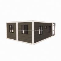 China Steel Structure Frame Welded EU Luxury 20FT Combination Flat Packaging Container 2 Bedrooms Family Residential Mobile Home for sale