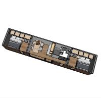 China Affordable Family Housing 2 Bedroom Wooden House with Galvanized Steel Square Tube Structure and Garden for sale