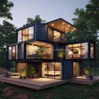China Family Steel Structure Shop 20ft/40ft EU Luxury Modern Design Prefabricated House with Kitchen Bathroom One Bedroom for sale