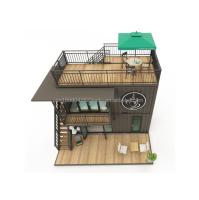 China Galvanized Steel Square Tubes Modern Small Western-Style Tiny House Flat Pack Container Coffee Shop for Mall Application for sale