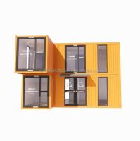 China s Modern Double-Story Glass Walls Container House using 50/75/100mm Wave Sandwich Panel Detachable Collapsible Steel Van for Office for sale