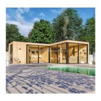 China Steel Structure Wooden House Garden Bedroom Beach Scenery Characteristics Home Stay Hotel 20ft Wooden Container House for sale