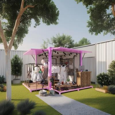 China Modern Design Foldable Steel Shipping Container Prefabricated Flat Pack Outdoor Stores with Customized Color and Shipping for sale