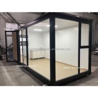 China Galvanized Steel Bending 180g Prefabricated House 20ft Steel Structure Sunshine House with Garden and Wooden Mobile Design for sale