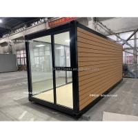 China Galvanized Steel Bending 180g Prefabricated House 20ft Steel Structure Sunshine House with Garden and Wooden Mobile Design for sale