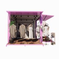 China Modern Design Foldable Steel Shipping Container Prefabricated Flat Pack Outdoor Stores with Customized Color and Shipping for sale