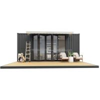China Front Terrace Country Style Container with Aluminum Alloy Windows and Galvanized Steel Bending 180g 20ft Modular Housing for sale