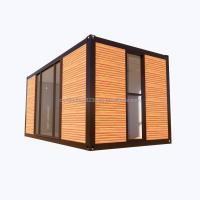 China Galvanized Steel Square Tubes Container Houses for Park BBQ Store Office Mobile Portable Assembly Coffee Bar Wooden House for sale