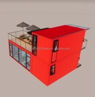 China Aluminum Alloy Windows Luxury Commercial Prefab Construction House with Wall 50/75/100mm Wave Sandwich Panel for sale