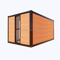 China Galvanized Steel Square Tubes Container Houses for Park BBQ Store Office Mobile Portable Assembly Coffee Bar Wooden House for sale